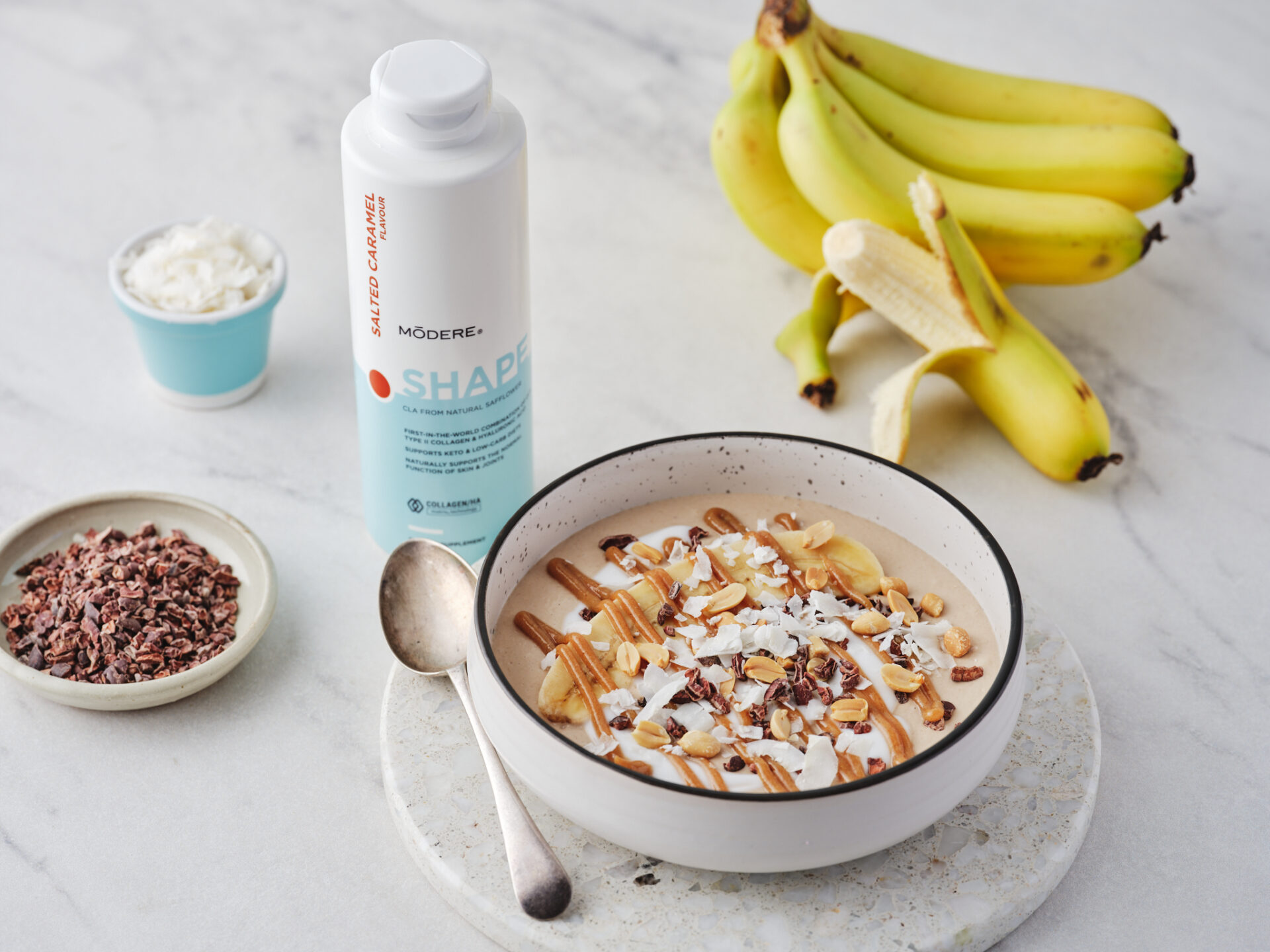 SHAPE SALTED CARAMEL BANANA SPLIT SMOOTHIE BOWL - The Latest