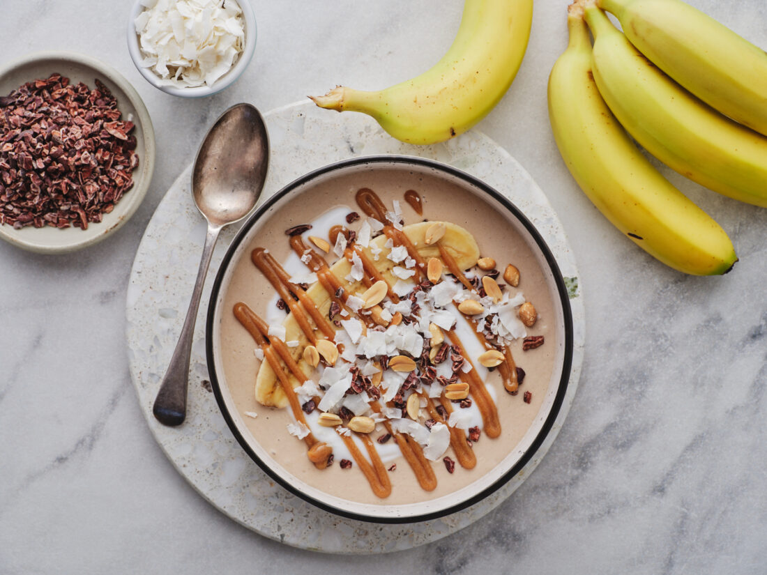 SHAPE SALTED CARAMEL BANANA SPLIT SMOOTHIE BOWL - The Latest